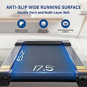 Folding Treadmill Electric with 12% Auto Incline & 15 Pre-Set Training Programs Large LCD Display Workout Running Machine Walking Jogging Running Exercise Machine for Home Office