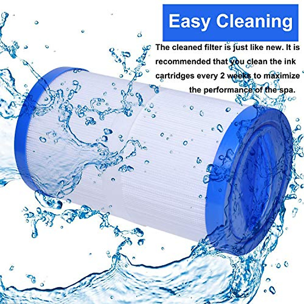 PWW35L Hot Tub Filter Cartridge Filter Compatible with Unicel 4CH-935 Waterway 817-4035 Teleweir 35 SF, Pool & Spa Filter, 2 Pack