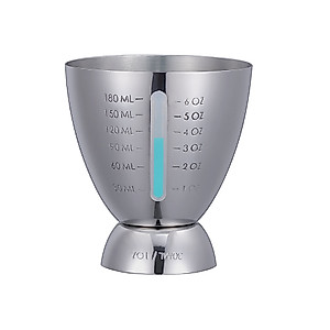 Bel-Air Measured Double 1-6 oz Measuring Jiggers, Stainless Steel