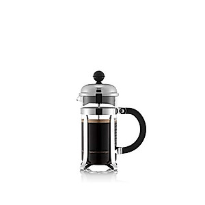 Bodum Chambord French Press Coffee Maker with BPA-Free Tritan Plastic Shatterproof Carafe, 12 Ounce, Chrome