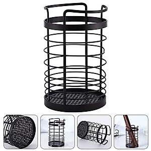 Yardwe round chopstick holder utensil basket silverware cutlery holder utensil holder kitchen tool dryer utensils sink basket home tools spoon holder iron Storage chopsticks cage