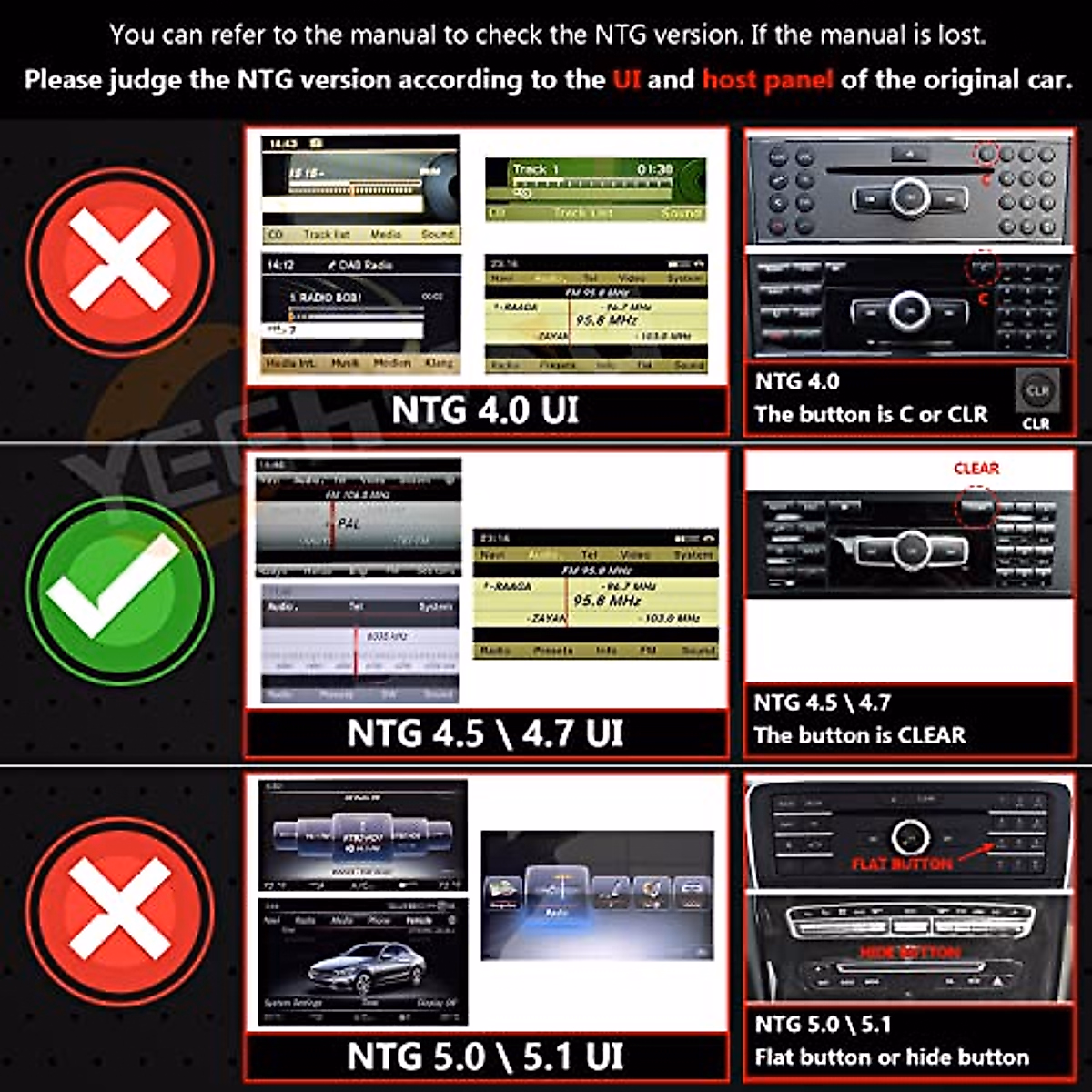 YEEHUNG W204 W176 C117 W463 X15 Android 12 Carplay 12.3" Touch Screen for Mercedes Benz C A CLA G GLA Class NTG4.5 2012-2015