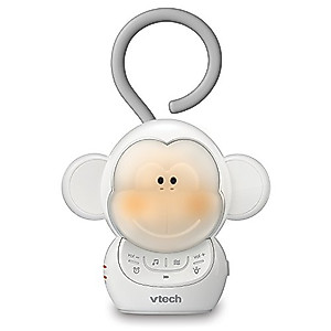 VTech BC8211 Myla The Monkey Baby Sleep Soother with a White Noise Sound Machine Featuring 5 Soft Ambient Sounds, 5 Calming Melodies & Soft-Glow Night Light, 1 Count (Pack of 1)