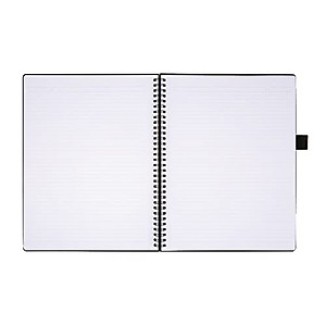 Office Depot® Brand Hard Cover Premium Business Notebook, 8 1/2" x 11", 1 Subject, Narrow Ruled, 120 Pages (60 Sheets), Black