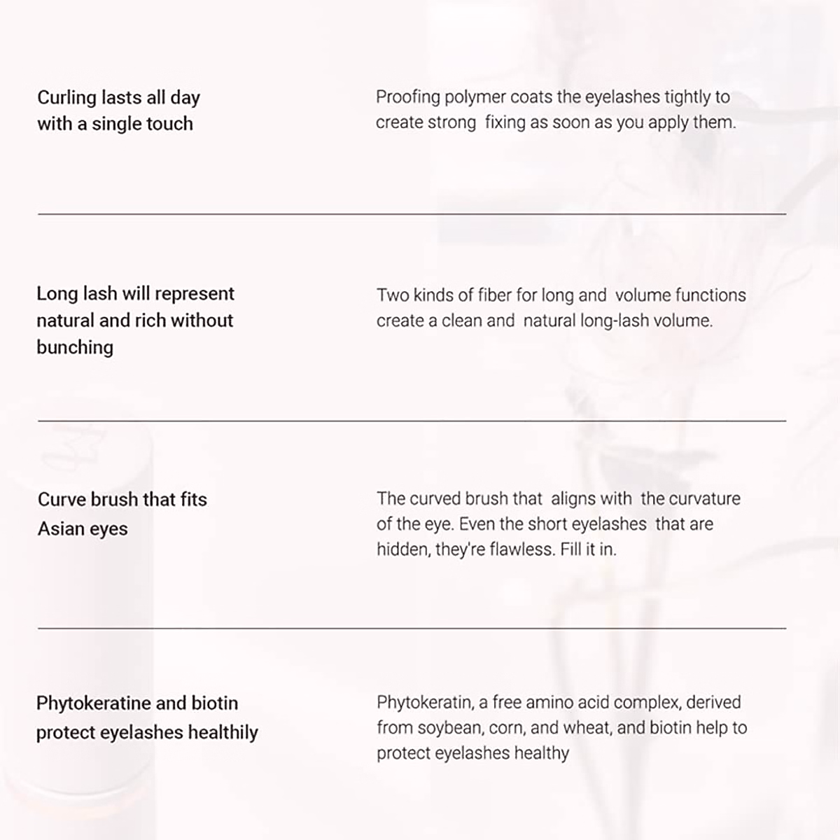 Mude longlash curling mascara (01 Black)