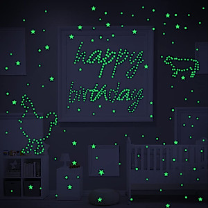 Glow in The Dark Stars for Ceiling,Star Decorations for Bedroom,Kids Boys Girls Room Decor,Wall Stickers for Bedroom,Play Room,Living Room,Wall Decorations,Baby Room Decor,Best Birthday Gift