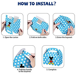 BCHOCKS 24 PCS Party Favor Candy Boxes for Mouse Birthday Party Supplies, Party Gift Goody Treat for Mouse Party Favors Decor