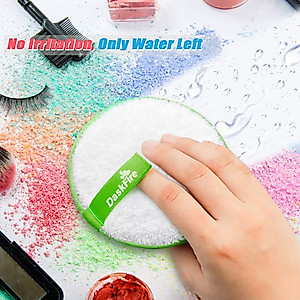 DaskFire Reusable Makeup Remover Pads, Facial Make Up Removal Wipes, Washable Face Cleaning Cloths, Hypoallergenic for Mascara, Eye Shadow, Lipstick, Foundation -3 pcs, 4.5" Dia