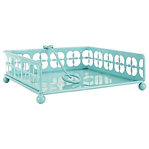 Home Basics Trinity Flat, Turquoise Napkin Holder