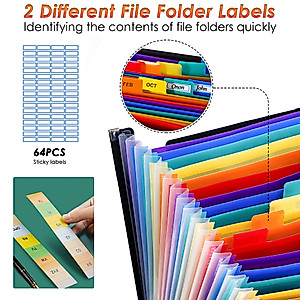 Expanding File Folder, Upgrade 3500 Sheets Capacity Expandable Accordion Document Bill Paper Organizer, Accordian Filing Box, Teacher Office Supplies, Classroom Desk Organization,Letter Size,24 Pocket