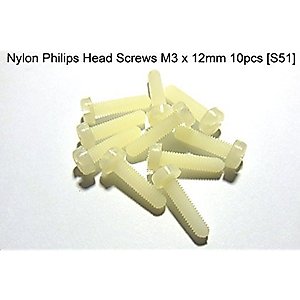 VATH Nylon Philips Head Screws M3 x 12mm 10pcs [S51]