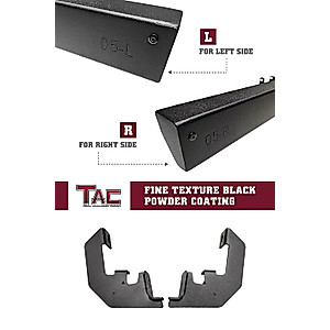 TAC Sidewinder Running Boards Fit 2019-2024 Ford Ranger SuperCrew Cab Truck Pickup 4” Drop Fine Texture Black Side Steps Nerf Bars Rock Slider Armor Off-Road Accessories (2pcs)