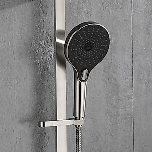 LETUZI Eco-Performance Handheld Shower with 28-Inch Slide Bar and 59-Inch Hose,Efficient and Water-saving, Suitable for Bathroom Kitchen
