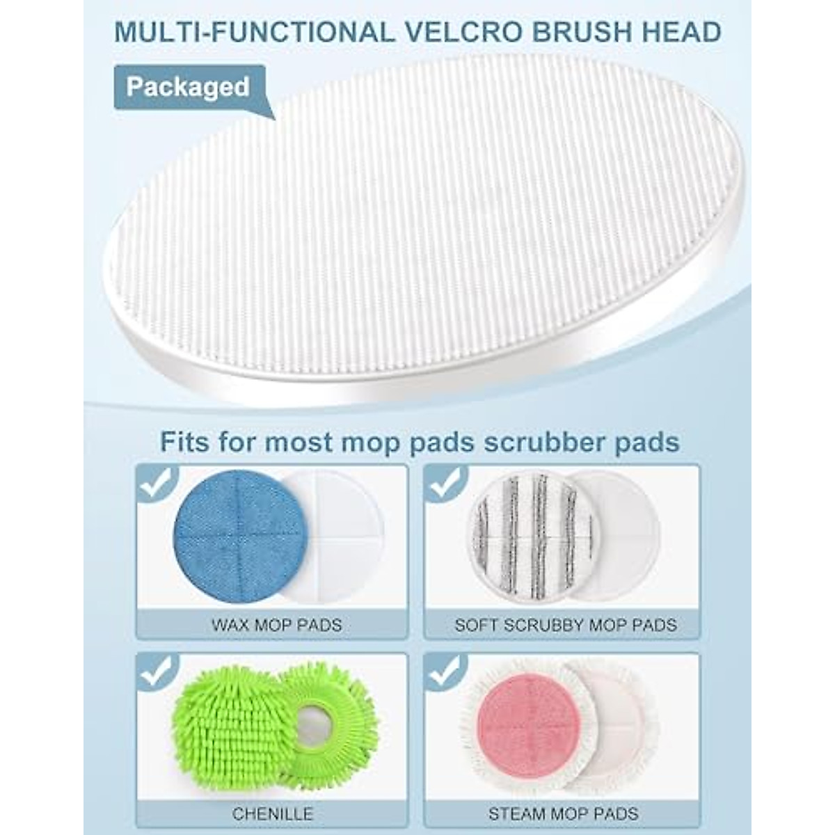 600RPM Electric Spin Scrubber, BIUBLE Cordless Cleaning Brush with Adjustable Long Handle, 5 Upgrade Replaceable Brush Heads & Velcro, Bathroom Shower Cleaning Scrubber for Bathtub Grout Tile Floor