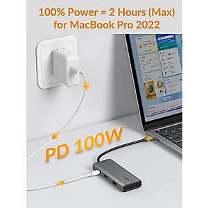 Docking Station - iDsonix 8 in 1 USB C Hub Aluminum Multiport Adapter with HDMI 4K@60Hz, PD 100W, 1Gigabit Ethernet, SD/TF Card Reader for MacBook Air/Pro iPad Dell/Hp Laptop and More