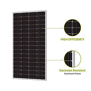 Newpowa 9BB Cell 200W Monocrystalline 200 Watt 12V Solar Panel High Efficiency Mono Module RV Marine Boat Off Grid