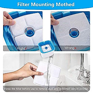 Pet Fountain Filters Replacement for 84oz/2.5L Automatic Cat Water Fountain Dog Water Dispenser, Ion Exchange Resin and Coconut Activated Carbon Replacement Filter For Cat&Dog Water Fountain