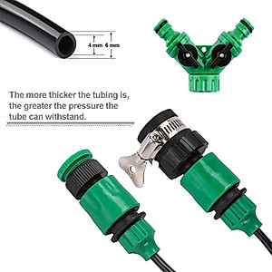 Philonext Drip Irrigation,130ft/40M Garden Irrigation System, Adjustable Automatic Micro Irrigation Kits,1/4" Blank Distribution Tubing Hose Suit for Garden Greenhouse, Flower Bed,Patio,Lawn (40M)