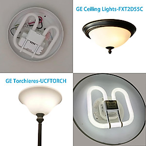 Valoisa F552D/830 Polylux Light Bulb,Replacement Bulb for G E General Electric 40184 Light Bulb,2D 55W Fluorescent Bulb,GRY10Q-3 4-Pin Base,3000K…