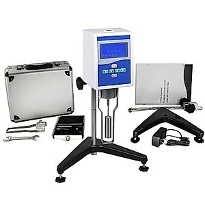 VTSYIQI Digital Rotational Viscosity Meter Viscometer Rotary Viscometer Measurement with Test Range 1~2000000mPa.s High Accuracy ±1% 4 Rotor for coatings adhesives Paint Oil Inks
