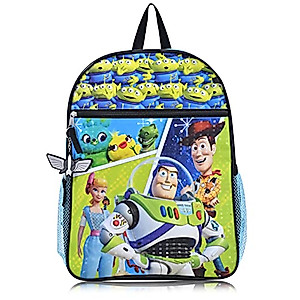 Disney Toy Story Boys Backpack for Little Kids | 6 Piece Set Water Bottle Keychains Snack Tote and Knapsack School (Toy Story 6Pc) 16” x 12” x 5”