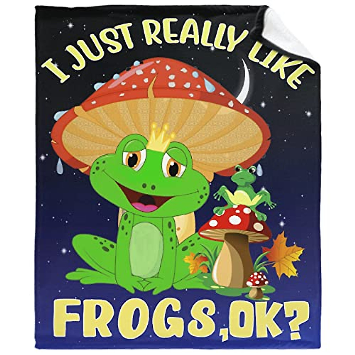Frog Blanket I Just Really Like Frogs Soft Plush Warm Flannel Throw Blanket Frog Gifts for Girls Women Cozy Fluffy Fleece Blanket Quilt Decor for Sofa Bed Couch 30x40in Extra Small for Pets