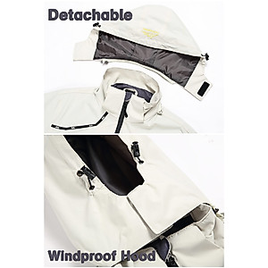 GIISAM White Raincoat for Men Spring Waterproof Windbreaker Lightweight Rain Jackets Outdoor Running Hiking Cycling Raincoats