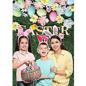 Dudaacvt 5x7ft Easter Backdrop Happy Easter Backdrops Easter Colorful Eggs Backdrop Children Kids Adult Easter Party Decorations Banner