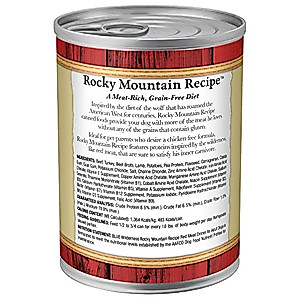 Blue Buffalo Wilderness Rocky Mountain Recipe High Protein, Natural Adult Wet Dog Food, Red Meat 12.5-oz cans (Pack of 12)