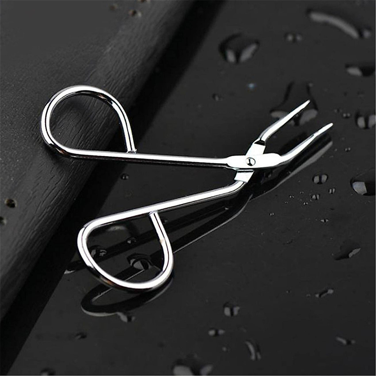 LZIYAN Stainless Steel Eyebrow Scissors Tweezers,Elbow Pliers Clip Scissors,Flat Tip Tweezers Hair Plucker