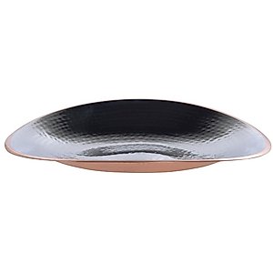 HUBERT Serving Platter Copper with Hammered Finish -16" L x 13" W x 2" H
