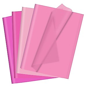 40 Sheets 4 Pink Colors Wrapping Tissue Paper for Packing DIY Recyclable Green Tissue Paper Bulk, 14 x 20 Inches Packaging Paper for Weddings Birthday Craft Project Christmas Gift Wrapping Decor