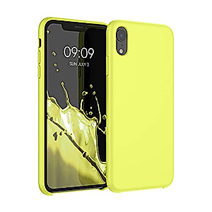 kwmobile Case Compatible with Apple iPhone XR Case - TPU Silicone Phone Cover with Soft Finish - Lemon Yellow