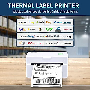 Label Printer - 180mm/s Wireless Shipping Label Printer, 4×6 Commercial Direct Thermal Label Printer for Shipping Packages, Label Maker, Compatible with USPS, UPS, Support BT (Contact CS for Driver)