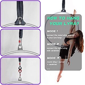 TESLANG Aerial Hoop, Lyra Hoop Set Stainless 85cm/90cm Single Point Hoops Circus for Beginners Professionals, Aerial Ring Kit with Rigging Carry Bag, Aerial Yoga Equipment, WILL 660 LBS (300KG)