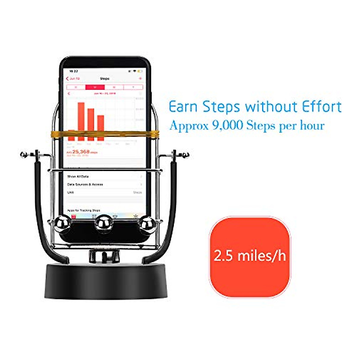 FUNTECK Phone Swing Device Phone Rocker for Steps Chanllenge and Hatching Eggs in Pokemon Go