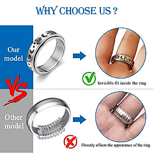 Ring Size Adjuster for Loose Rings Women 57pcs Invisible Transparent Ring Sizer Reducer Spacer Men Ring Fitter