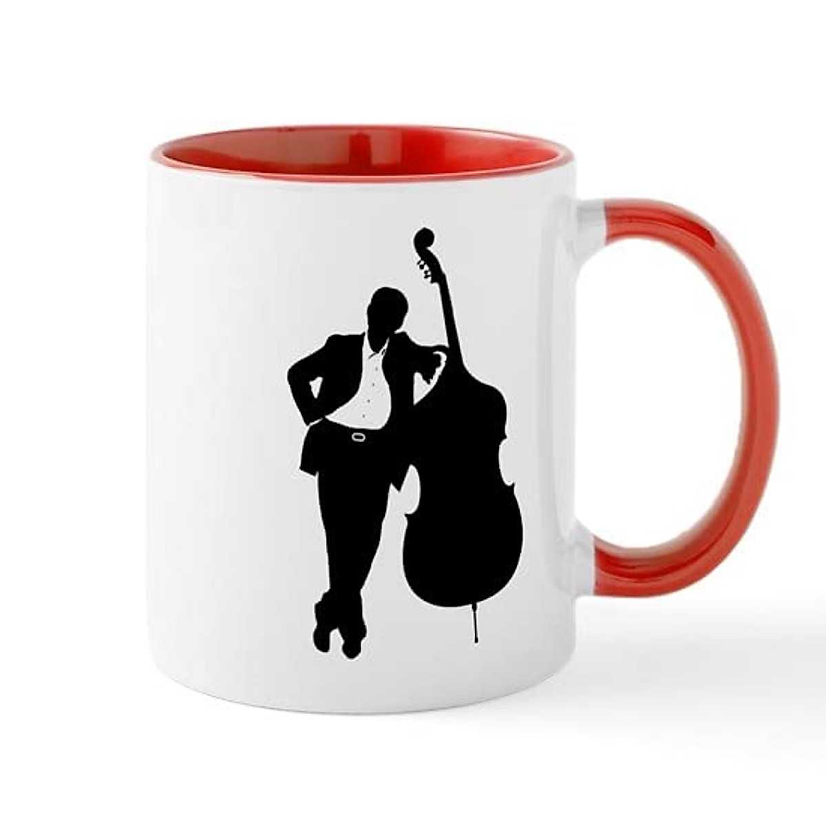CafePress Man With Double Bass Mug Ceramic Coffee Mug, Tea Cup 11 oz