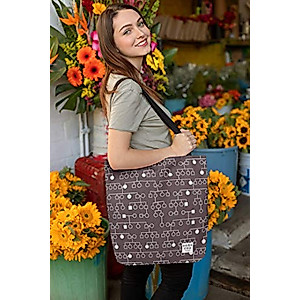 Family Tree Tote Bag - 15x15 inch Pedigree Purse for Genetics and Science Lovers, Girls in STEM