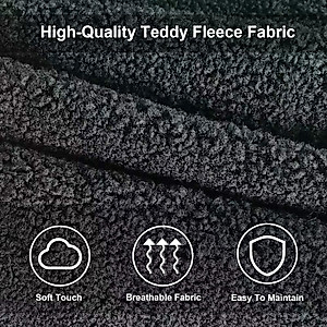 Recaceik Giant Beanbag Chair, Huge Fluffy Faux Fur Bean Bag Lazy Sofa with Filler, Ultra Soft Bean Bag Chair for Adults, Comfy Cozy Beanbag Chair with Memory Foam for Living Room, Dorm(Black)
