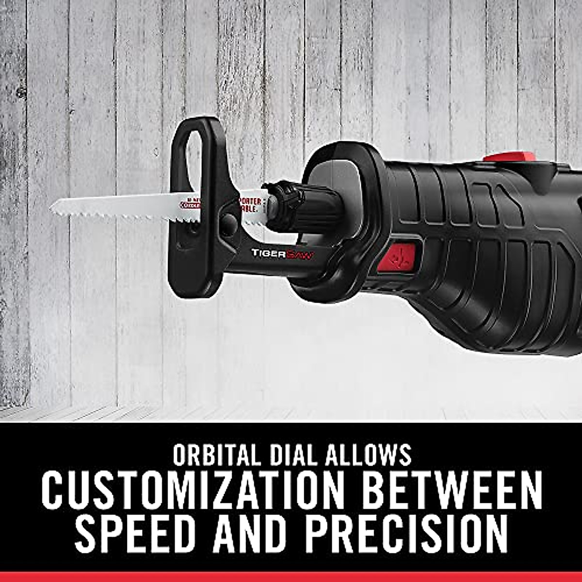 PORTER-CABLE Reciprocating Saw, 8.5-Amp, Variable Speed Trigger with Orbital Action, Corded (PC85TRSOK)