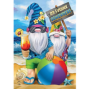 Summer Gnomes Humor House Flag 40" x 28" Briarwood Lane