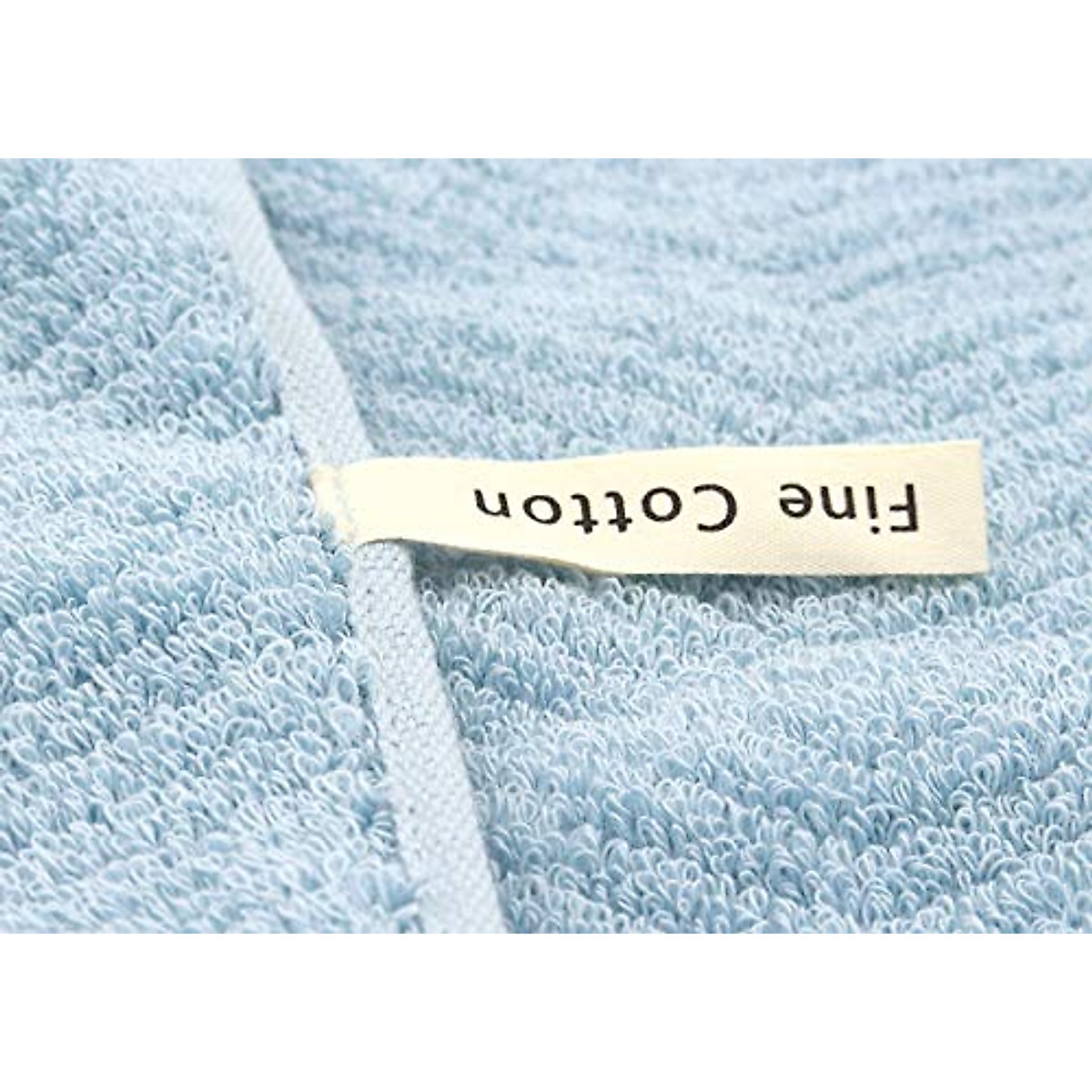 HYBIHYBI Face Towels 100% Cotton Loop Towel with Hanging Ring, Thick Super Absorbent Skincare Washcloths for Bath,Hand,Face,Spa and Gym 13.7 x 30.7 inches(2 Pack) (Light Blue)