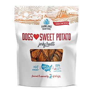 Farmland Traditions Dogs Love 100% Large Sliced Sweet Potato Jerky Treats for Dogs 16 oz.