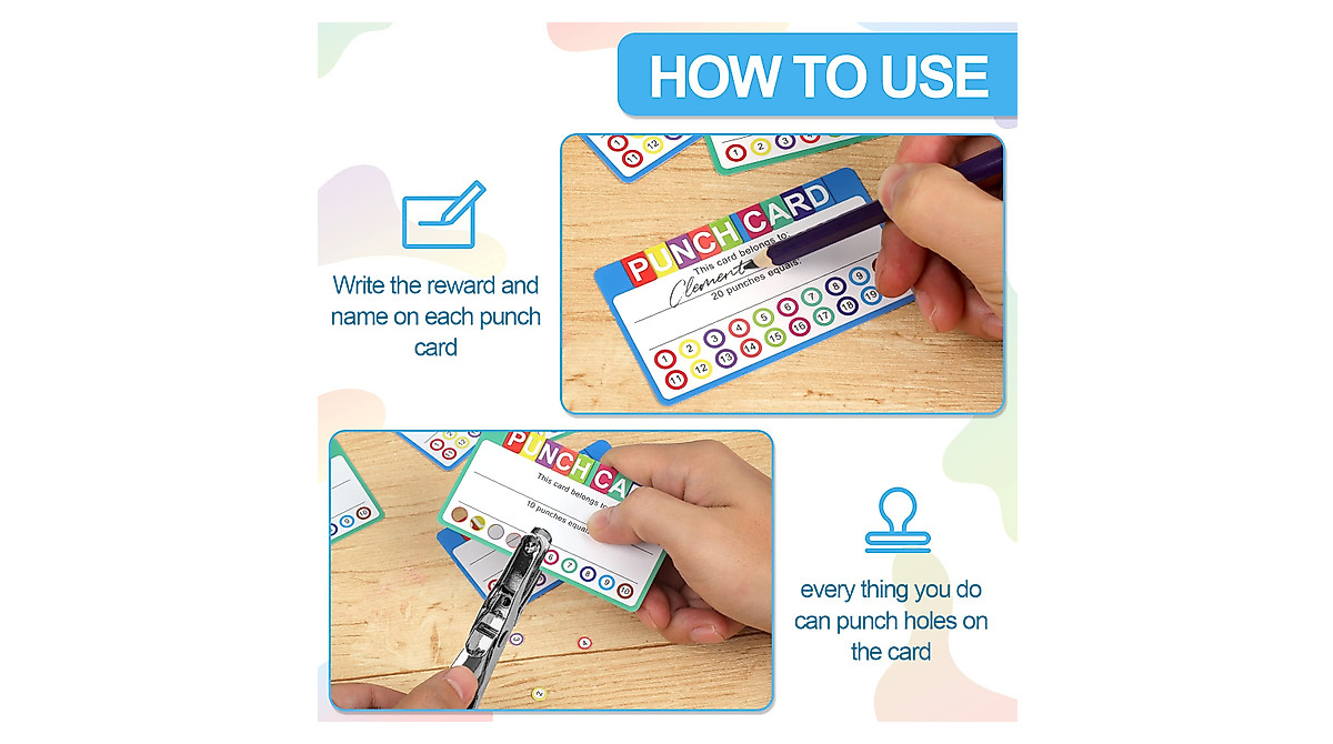 Classroom & Kids Reward Punch Cards – 240 Pack for Teachers & Businesses