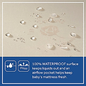 Sealy Baby Soybean Serenity Breathable 2 Stage Waterproof Crib Mattress plus Toddler Bed Fit, Organic Cotton, Soy Enhanced Foam, GREENGUARD Gold Certified, Safety & Quality Tested, Made in USA, 52X28'