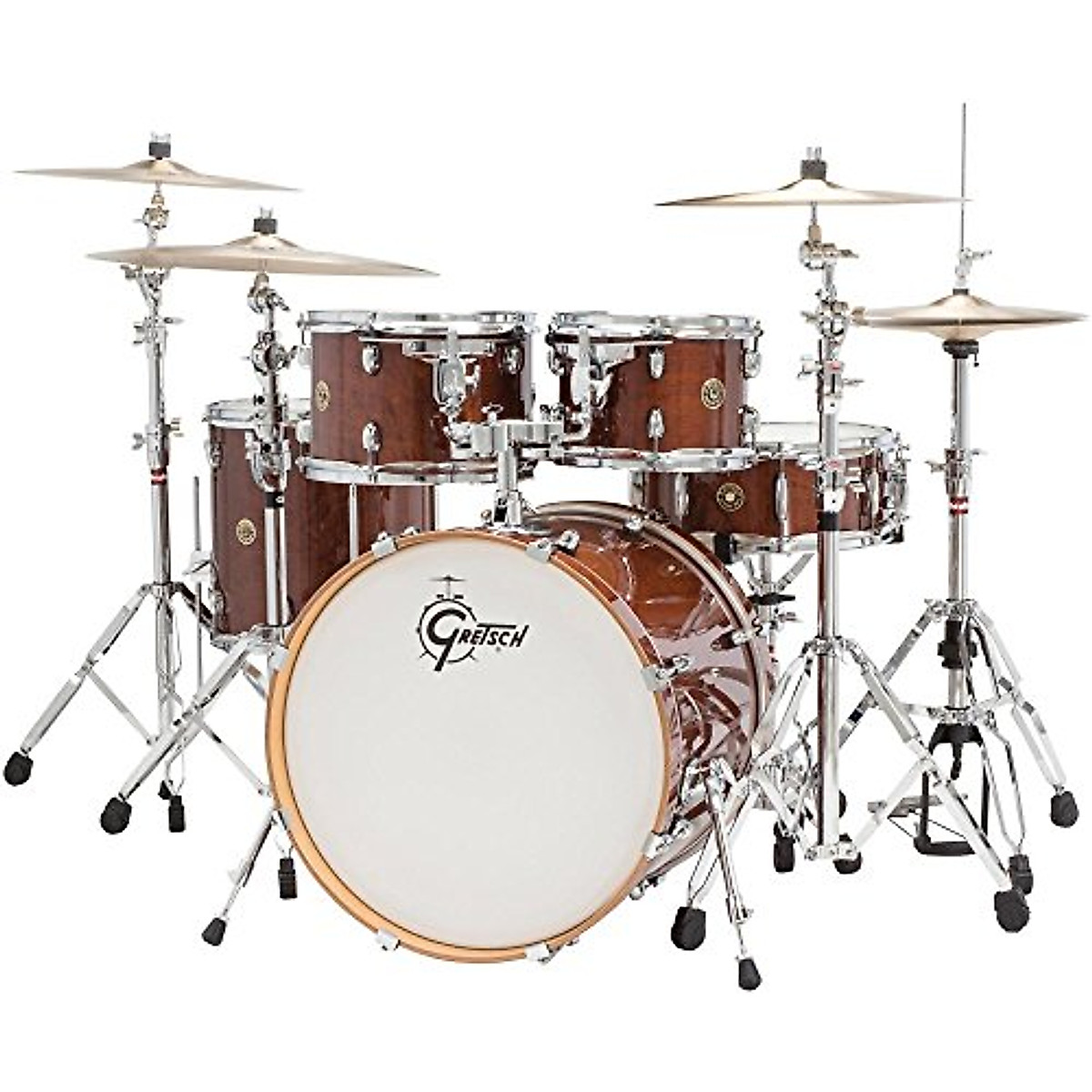 Gretsch Drums Catalina Maple CM1-E605-WG 5-Piece Drum Shell Pack, Walnut Glaze