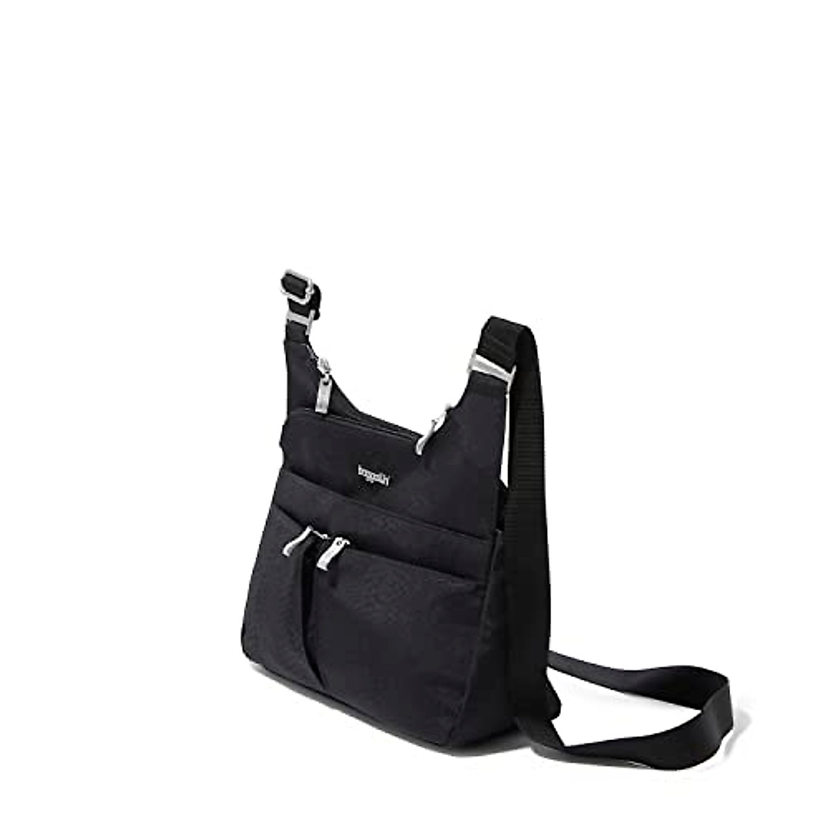 Baggallini Womens Cross Over Crossbody With RFID, Black Python, One Size US