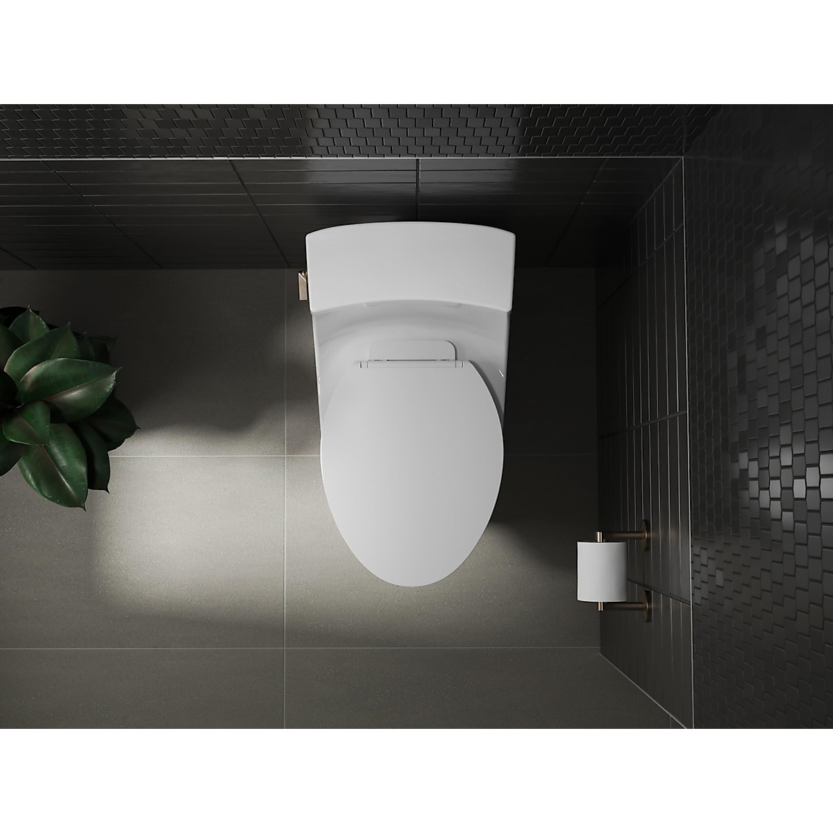 Kohler K-27331-0 Glissade ReadyLatch Quiet Close Elongated Toilet Seat, White