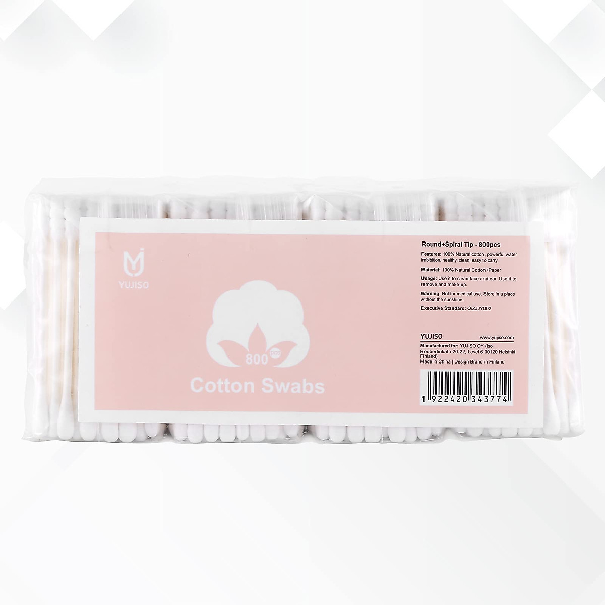 Cotton Swabs,800 Pcs Cotton SwabsNatural Cotton Buds,Cruelty-Free Cotton Swabs, Biodegradable,All Natural Cotton Swabs,Chlorine-Free Hypoallergenic Cotton Swabs